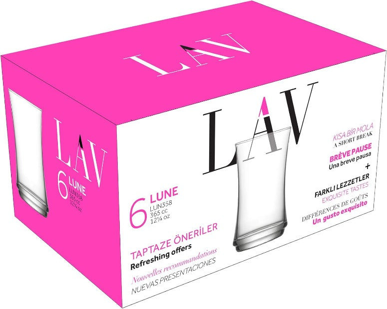 LAV Lune 6-Piece Tumbler Glasses Set 12.25 oz – Tulip Home